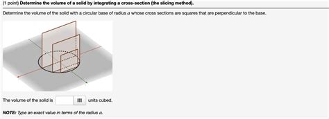 Solved 1 Point Determine The Volume Of A Solid By