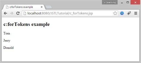 Java JSP Standard Tag Library JSTL Tutorial With Examples O Planning Org