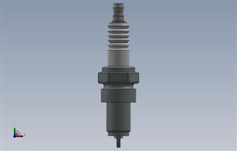 通用4缸火花塞型号 SOLIDWORKS 2014 模型图纸免费下载 懒石网
