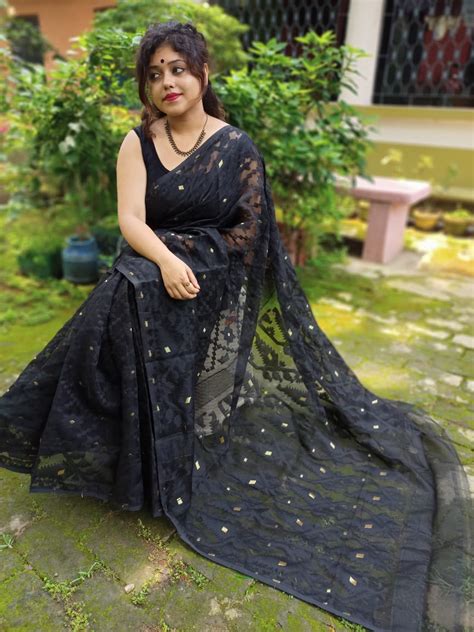 Jewellery Black Jamdani Saree Atelier Yuwa Ciao Jp