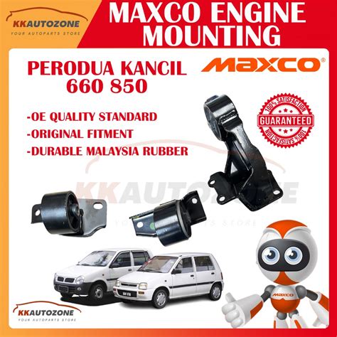 MAXCO Perodua Kancil 660 850 Auto Manual Engine Mounting Set 3 Pcs