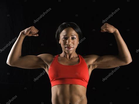 Female Biceps Flexing Telegraph