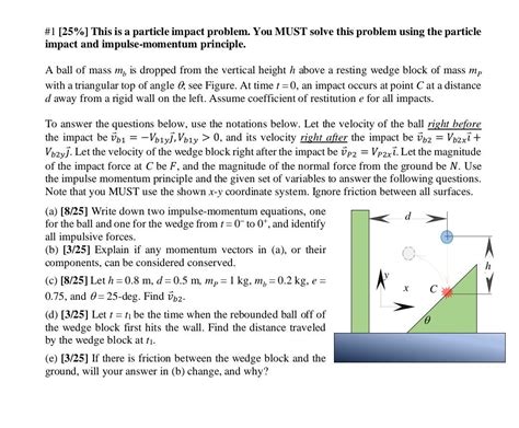 Solved 1 25 This Is A Particle Impact Problem You Must