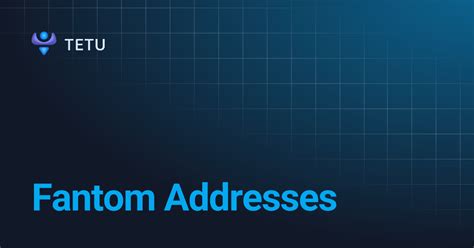 Fantom Addresses Tetu