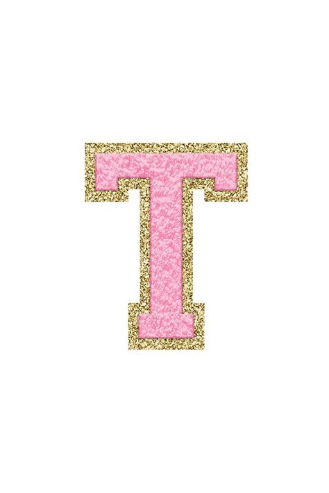 Pink Letter Fuzzy Patches Pink Lily Lettre A