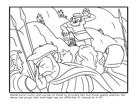 Coloring Book David And Shimei Biblical Toolbelt