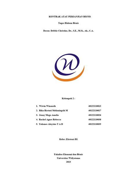 Hukum Bisnis Kelompok 2 Psak Sma Dafpus Di Mendeley Pdf