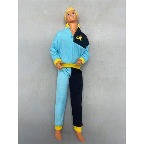 Mattle Ken Barbie Doll 1988 Black Blue Sweatsuit Moveable Head Etsy
