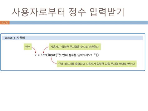 두근두근 파이썬 수업 2장 변수를 소개합니다 ppt download