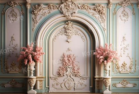Kate Pink Green Vintage Wall Backdrop Designed By Chain Photography
