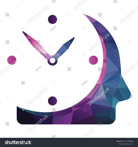 Human Head Clock Logo Template Time Stock Vector Royalty Free 2131108829 Shutterstock