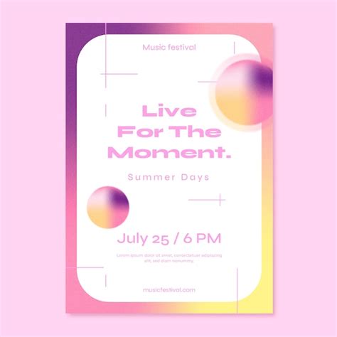 Premium Vector Grainy Gradient Poster Template