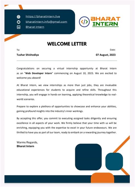 Tushar Shishodiya On Linkedin Webdevelopment Internship2023