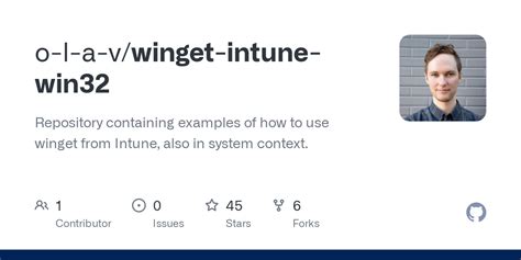 Github O L A Vwinget Intune Win32 Repository Containing Examples Of