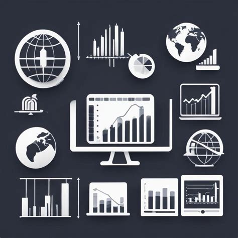 Global Insights Laptop Displaying World Map With Analytics Graph On The