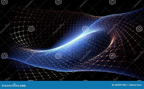 Time Space Distortion Abstract Visualization Of Spacetime Continuum