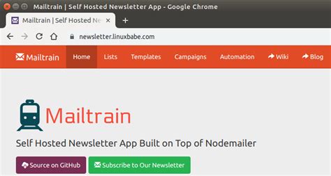 Install Mailtrain Self Hosted Newsletter App On Ubuntu Server