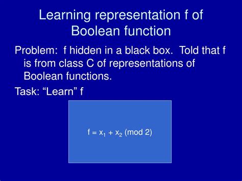 Ppt Exact Learning Of Boolean Functions With Queries Powerpoint