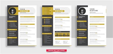 Modèle vectoriel de mise en page de curriculum vitae et de lettre de motivation propre et