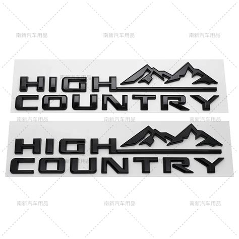 3d Abs 밝은 매트 블랙 하이 컨트리 자동차 후면 트렁크 엠블럼 스티커 배지 쉐보레 실 티몬