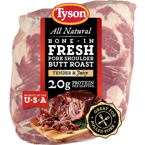 Tyson Pork Shoulder Butt Roast Bone In Tender And Juicy All Natural