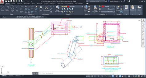 Plano Detalle De Conexiones Domiciliares De Alcantarillado Dwg
