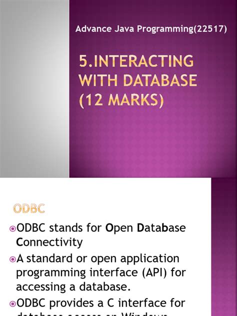 Unit 5 Interacting With Database Pdf Computing Software Engineering