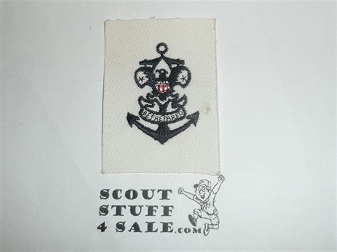 sea scout position patch quartermaster on white twill