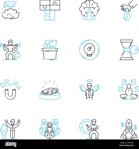 Concept Huddle Linear Icons Set Brainstorm Collaboration Innovation Ideation Productivity