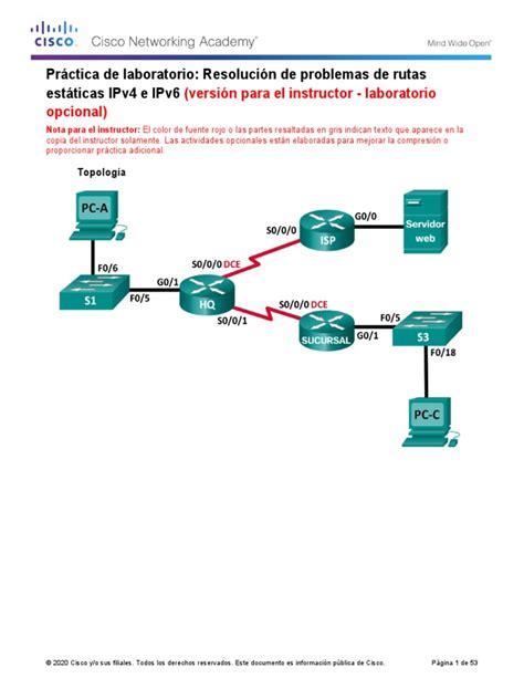 2324 Lab Troubleshooting Ipv4 And Ipv6 Static Routes Ilm Pdf