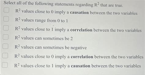 Solved Select All Of The Following Statements Regarding R Chegg