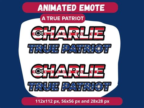 Charlie Kirk Patriotic Animated Emote For Streamers Memorial Sticker