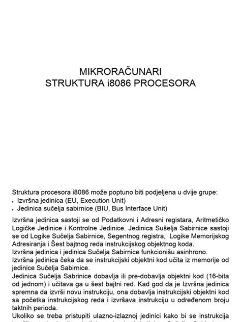 Struktura I8086 Mikroprocesora Pdf