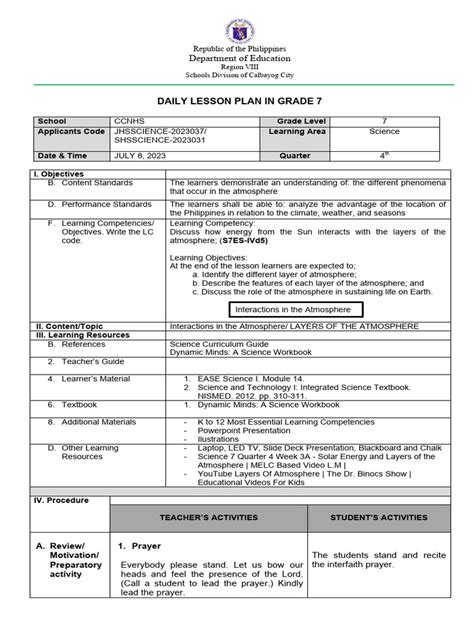Dlp Layers Of The Atmosphere Pdf Atmosphere Of Earth Atmosphere