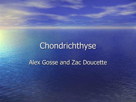 Ppt Chondrichthyse Powerpoint Presentation Free Download Id 5416277