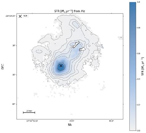 Spatially Resolved Sfr Map Calculated From The Extinction Corrected Hα