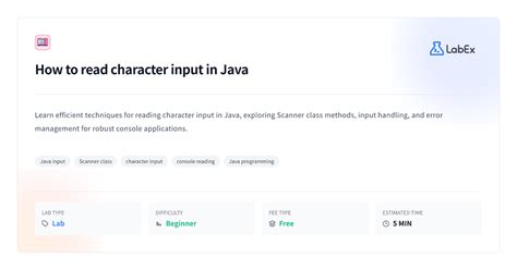 How To Read Character Input In Java Labex