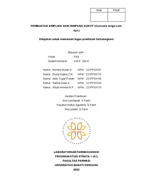 Laprak Farmakognosi Simplisia Jahe Pdf