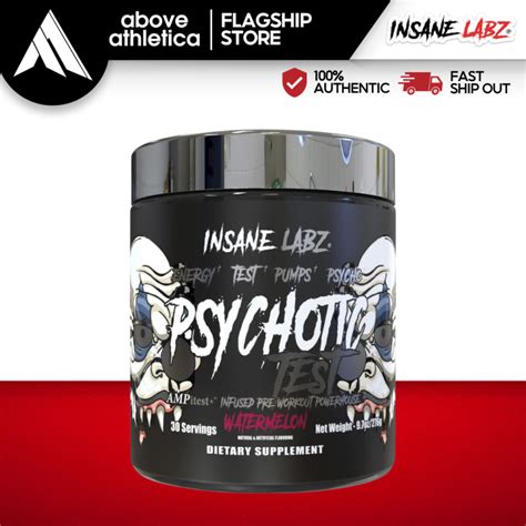 Insane Labz Psychotic Test 30 Servings High Stimulant Energy Pump