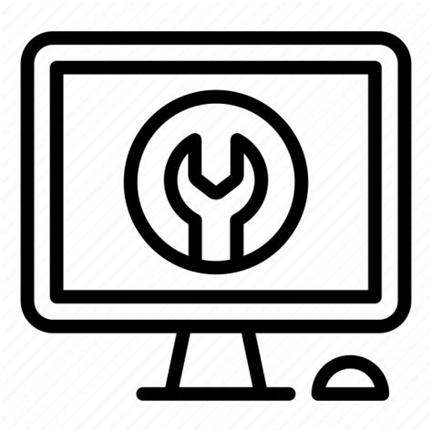 Repair Monitor Computer Fix Screen Electronic Device Icon