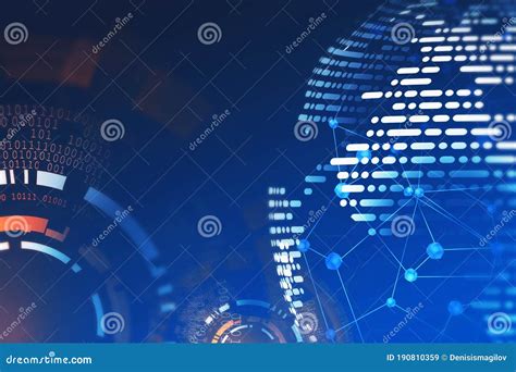 Futuristic Global Network Interface Communication Stock Illustration Illustration Of Message