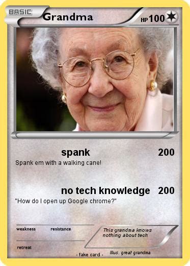 Pokémon Grandma 220 220 Spank My Pokemon Card