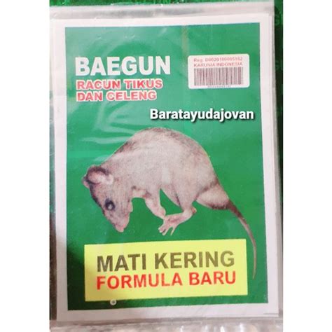 Jual Racun Tikus Dan Celeng Baegun Mati Kering Formula Baru Shopee Indonesia