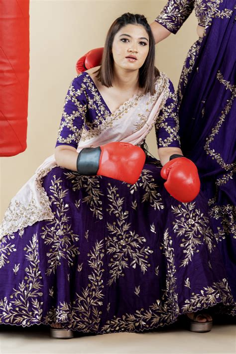 Buy Prathyusha Garimella Purple Raw Silk Embroidered Lehenga Set Online