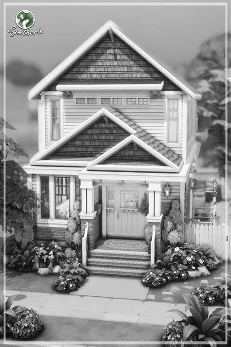 Building A House In Black And White 🖤 🤍 The Sims 4 Speed Build No Cc