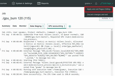 Extending The Spectrum Lsf Gui To Display Job Gpu Metrics
