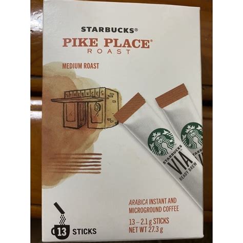 星巴克 Via 派克市場即溶研磨咖啡 13 入 Starbucks Via 蝦皮購物