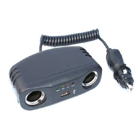 Multi Outlet 12v Power Socket With Usb Black Car Builder Solutions