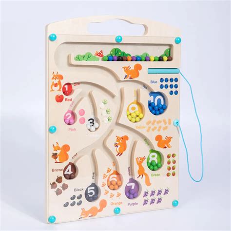 Wooden-Magnet-Board-Puzzles-Montessori-Educational-Toys-Wooden-Magnetic ...