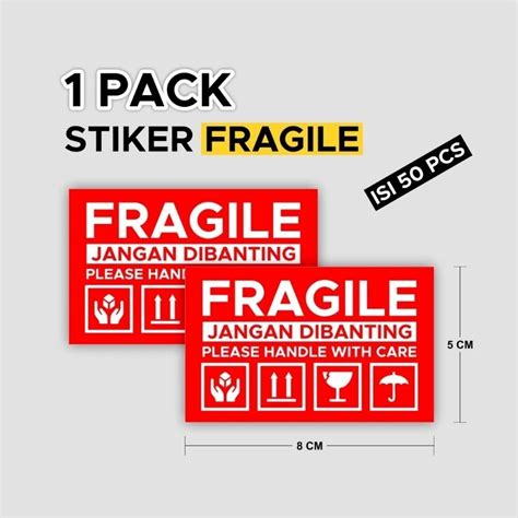 Jual Stiker Fragile Shopee Indonesia